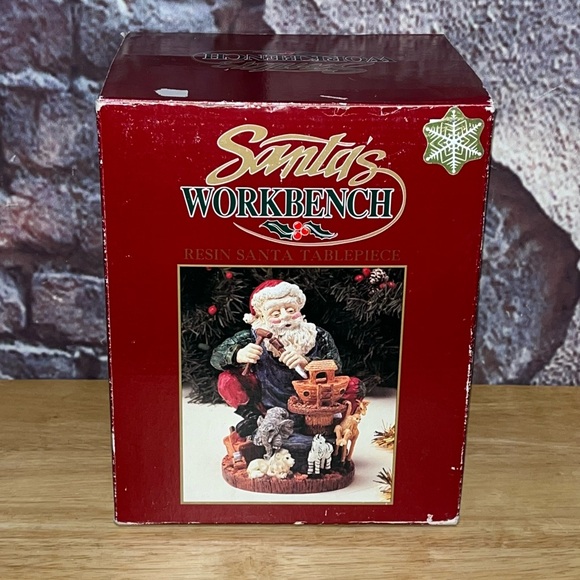 Santas Workbench | Holiday | Vintage Santas Workbench Noahs Ark Resin ...